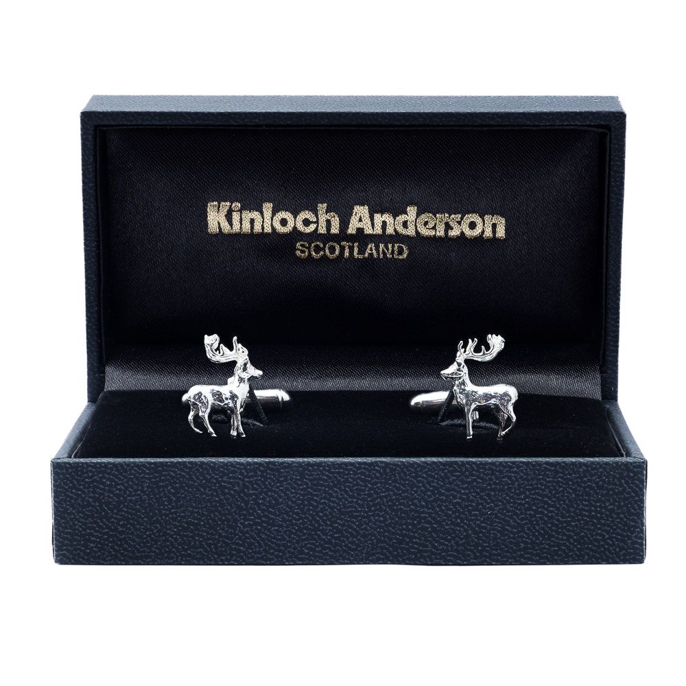 Stag Cufflinks - Sterling Silver - Kinloch Anderson