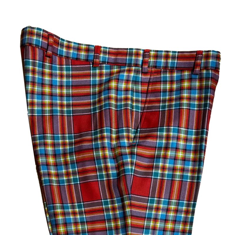 Straight Waistband Trousers in Chattan Ancient Tartan - Kinloch Anderson