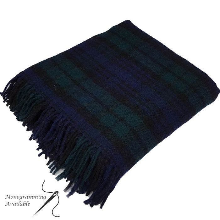 Pure New Wool Throw in Black Watch Tartan - Kinloch Anderson